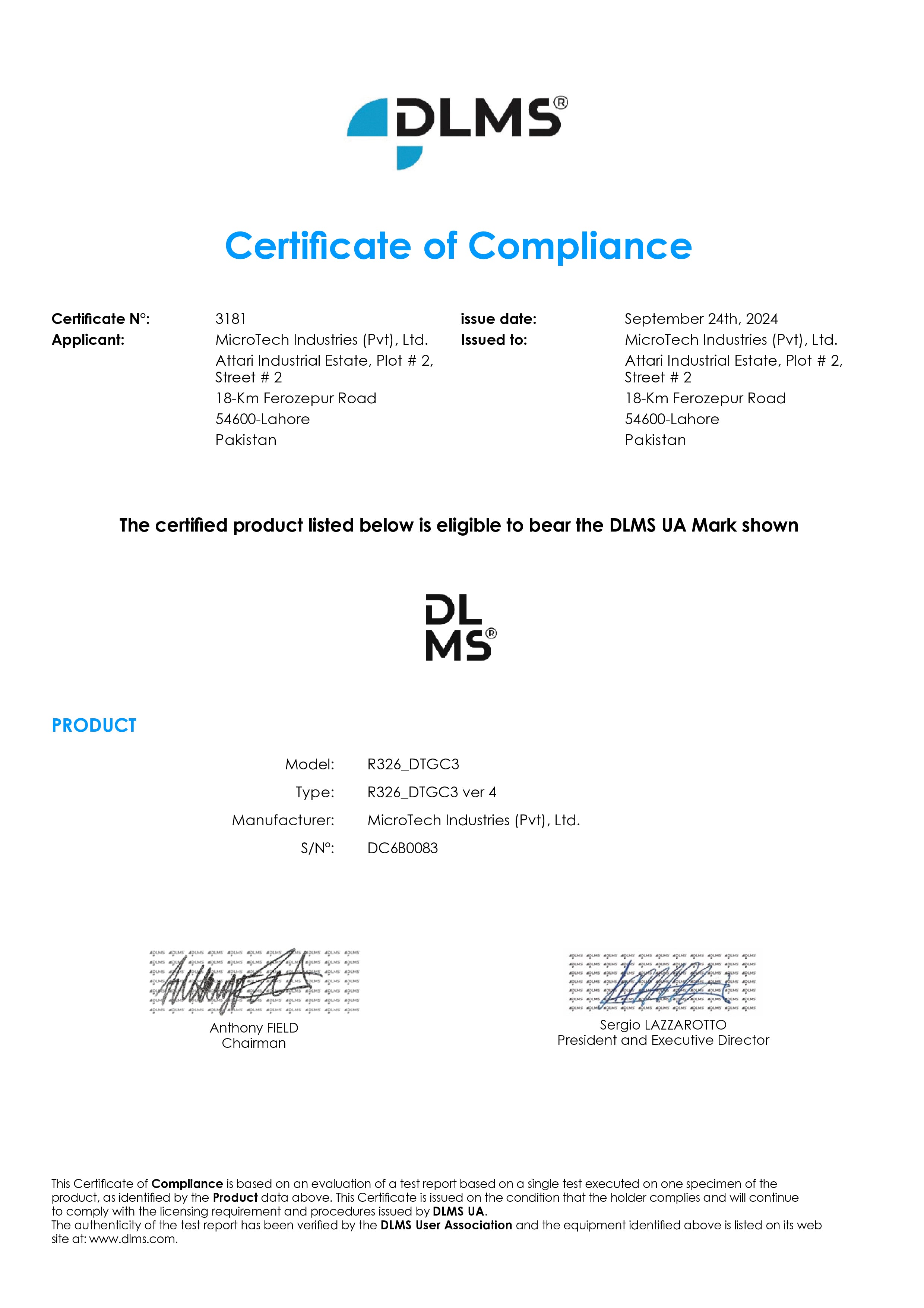 Policy & Certificates – MicroTech